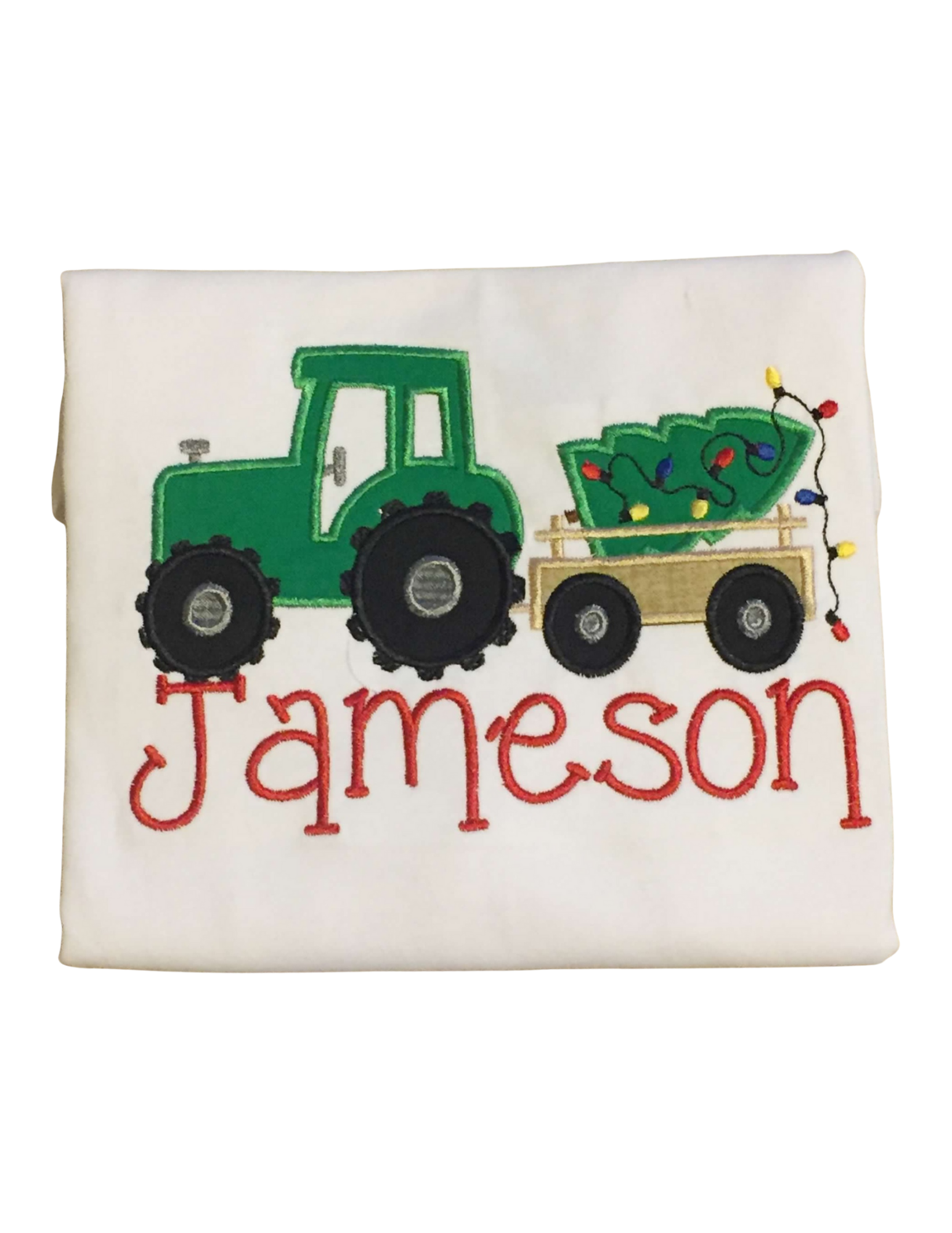 Christmas Tractor Embroidery – MUDBUGSBTQ