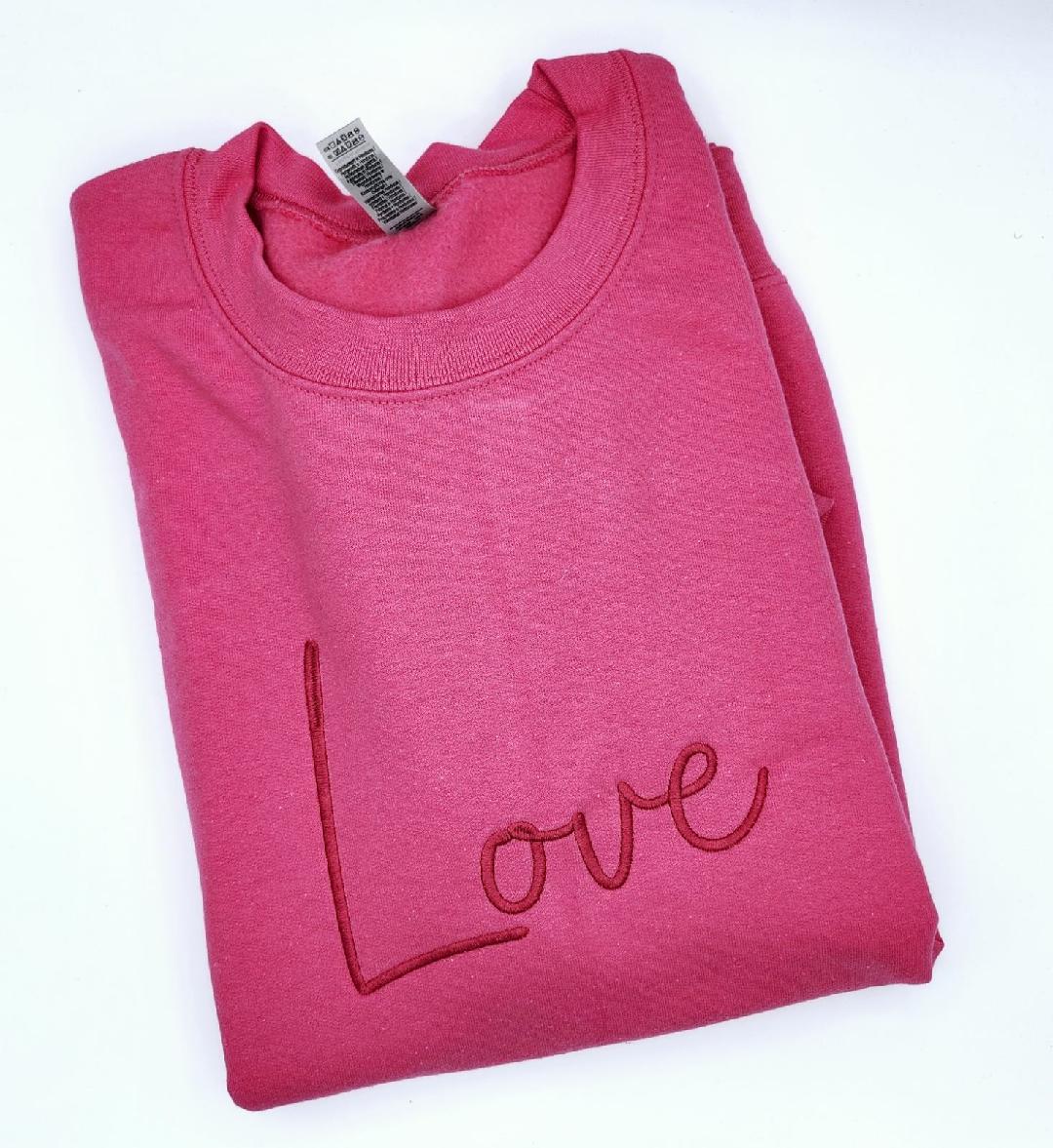 Pink Love Sweatshirt – MUDBUGSBTQ